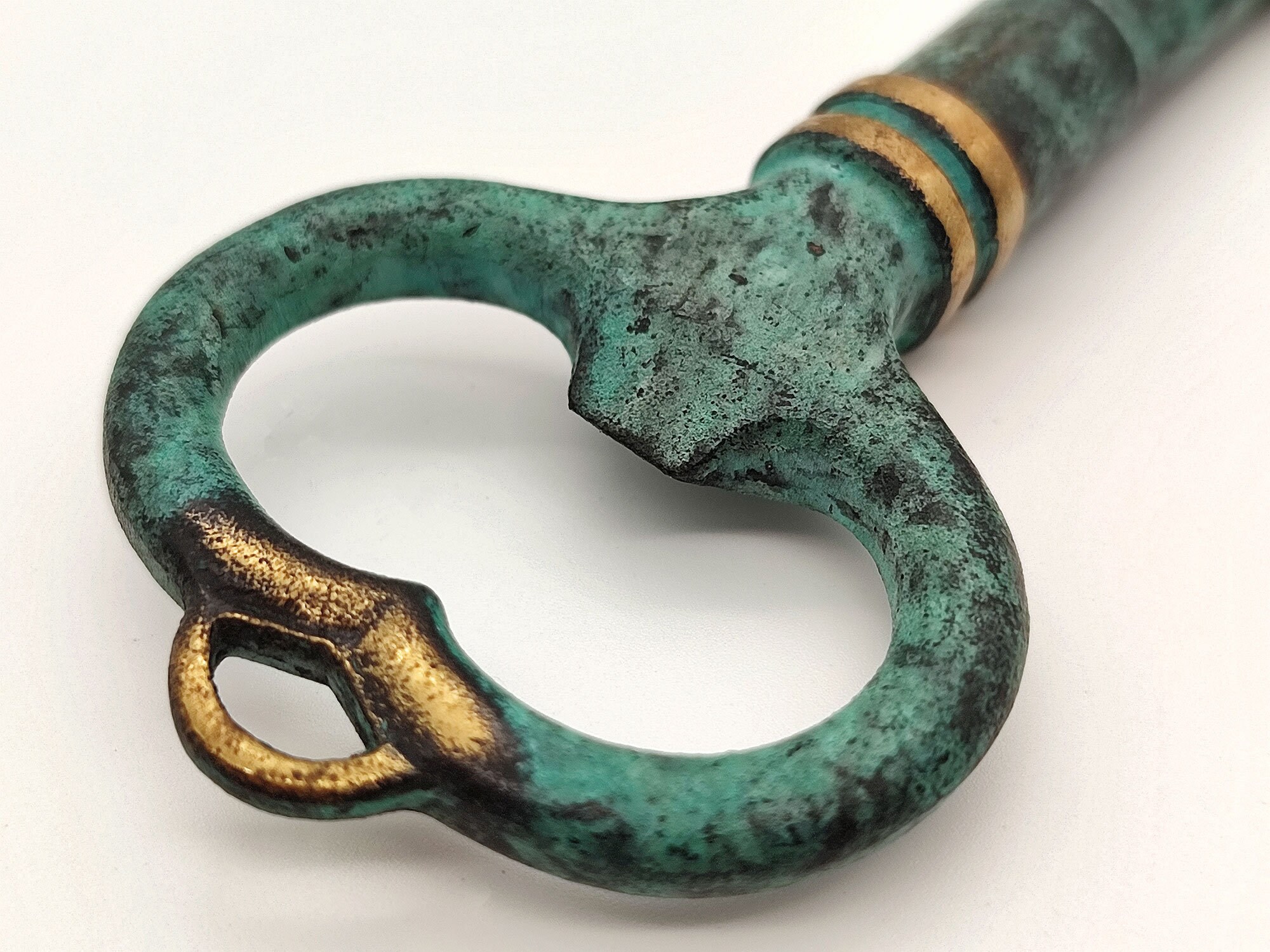 Vintage Brass Corkscrew Key Shape 70s, Brass Bottle Opener, Home ...