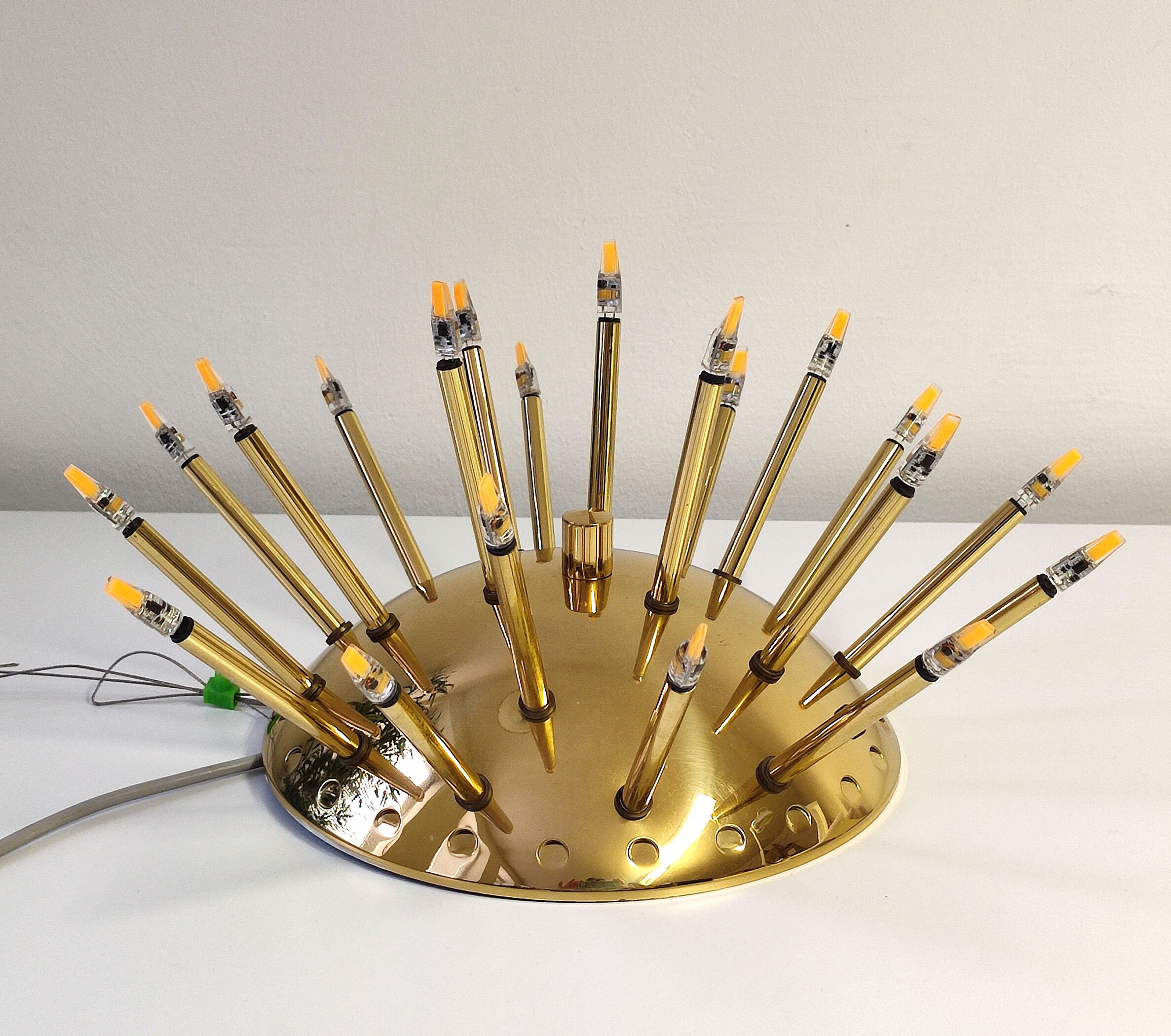 Vintage Sputnik Ceiling or Wall Lamp, Bankamp Half Ball Lamp With 20 ...