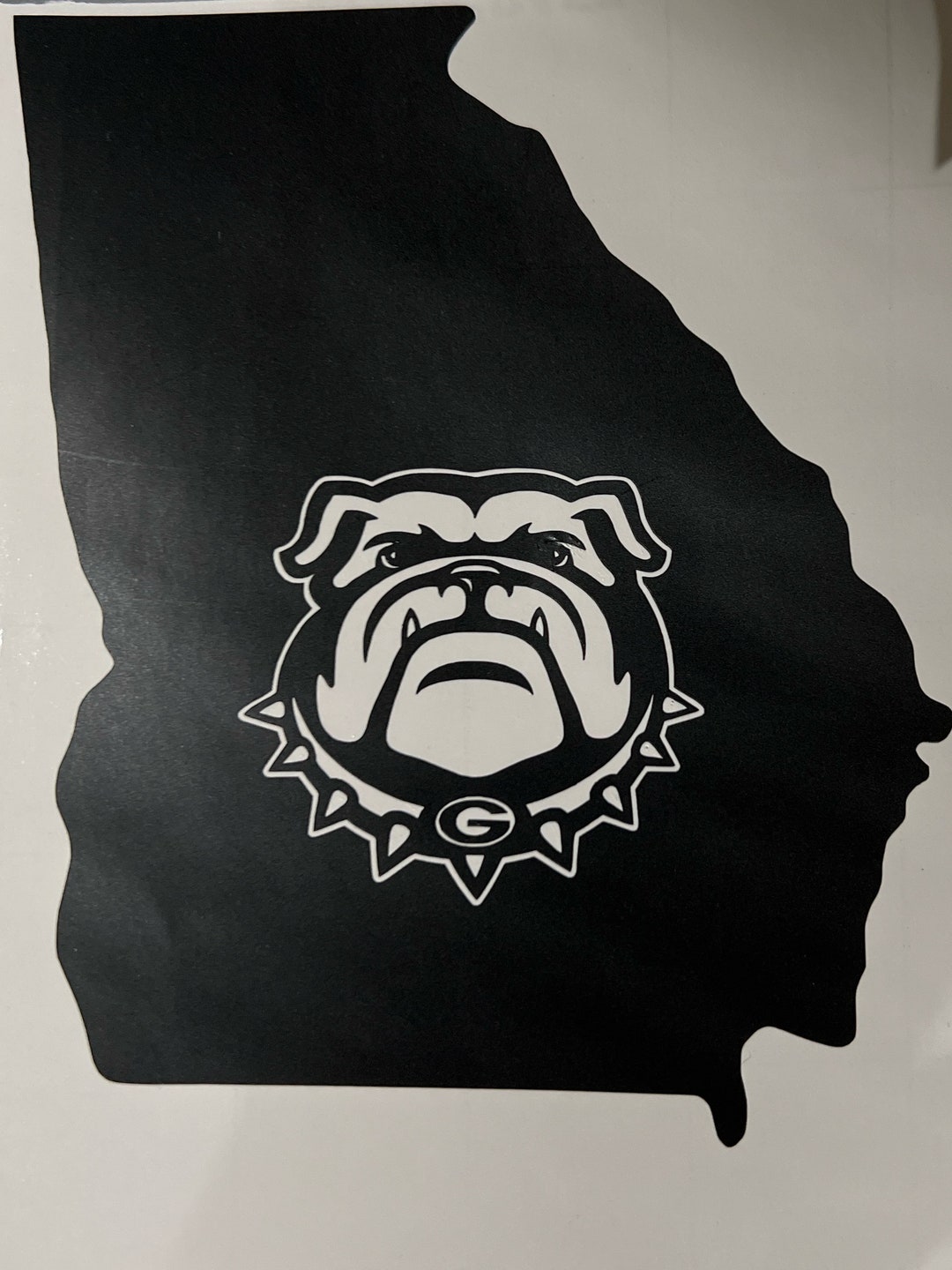 Vinyl Decal Georgia State With Bulldawg Face window, Vehicle ...