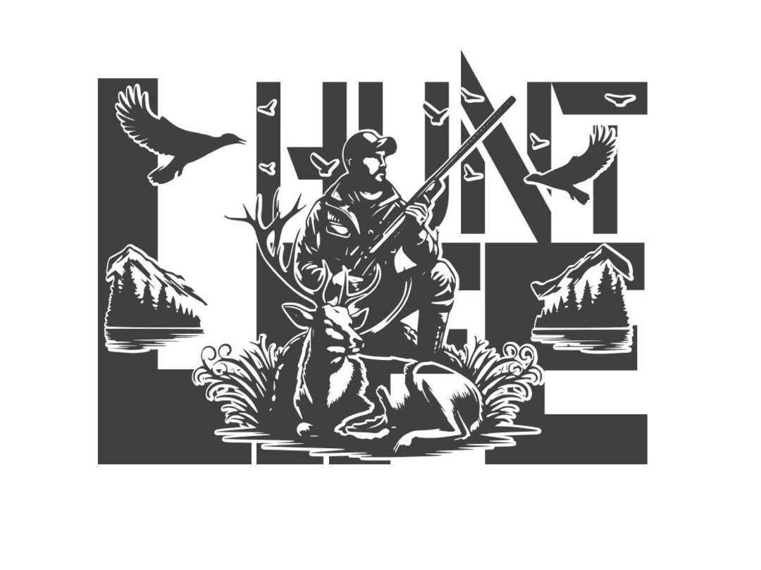 Deer Hunt Life Decal, Outdoor Scene, Car Truck Window - Etsy