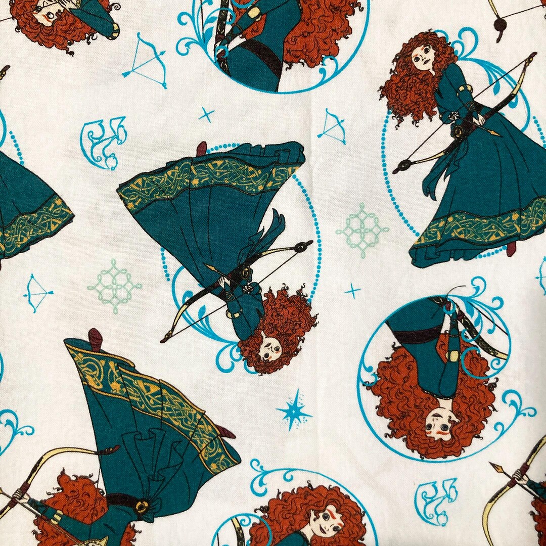 Disney/pixar Brave 2012 Cotton Fabric RARE Merida Cotton Fabric by ...