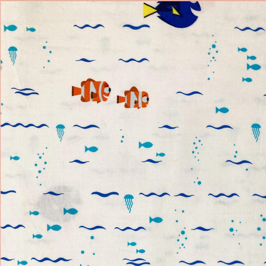 Disney Finding Nemo [2003] Cotton Fabric *RARE* 14" X 21" - Etsy
