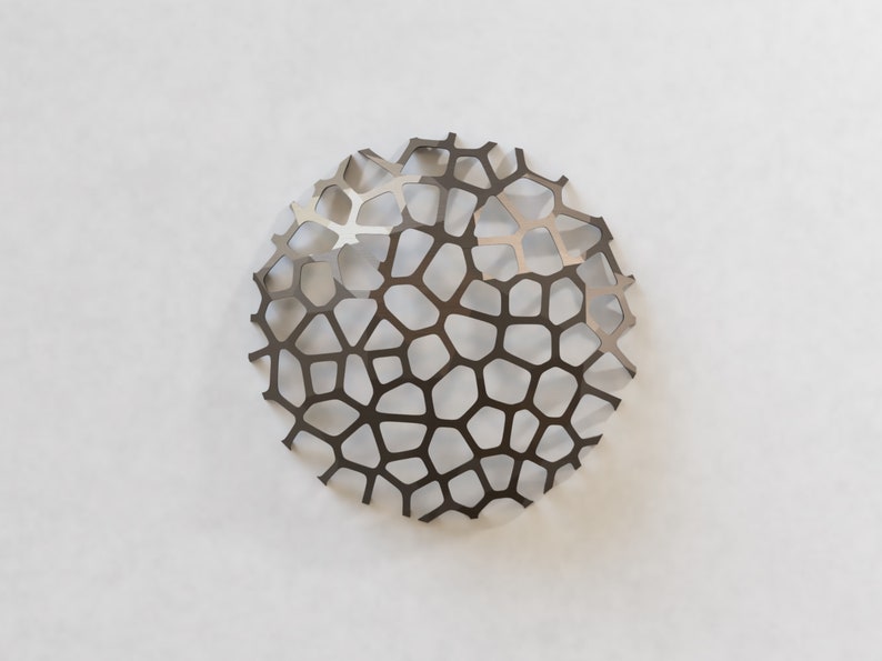 Voronoi Period 3D Printed in Polished Metal Unique Home or Office Decor ...