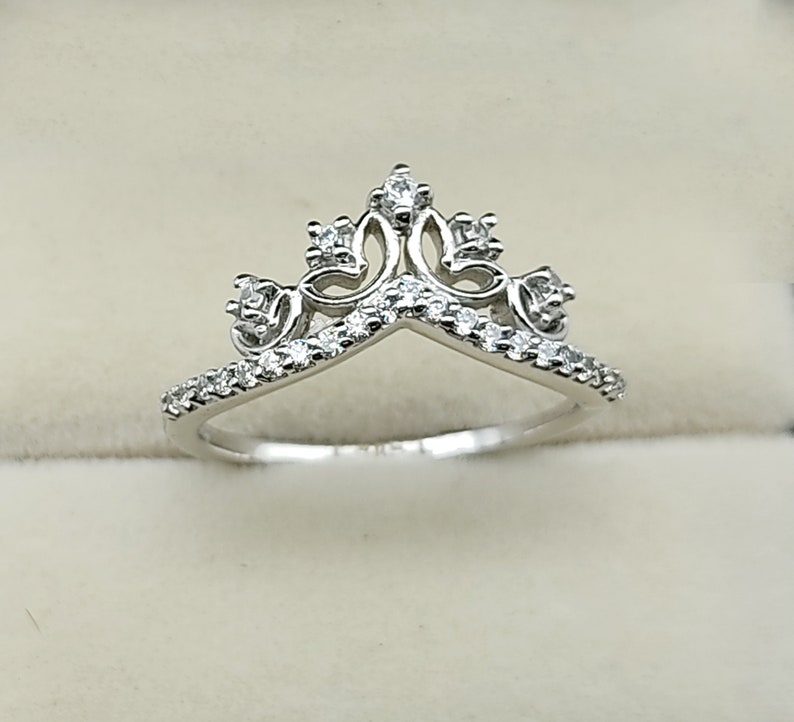 Princess Crown V Shape Ring Tiara Ring Princess Crown Ring - Etsy