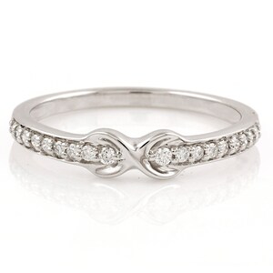 Elegant Infinity Style Diamond Wedding Band Infinity Symbol Promise ...