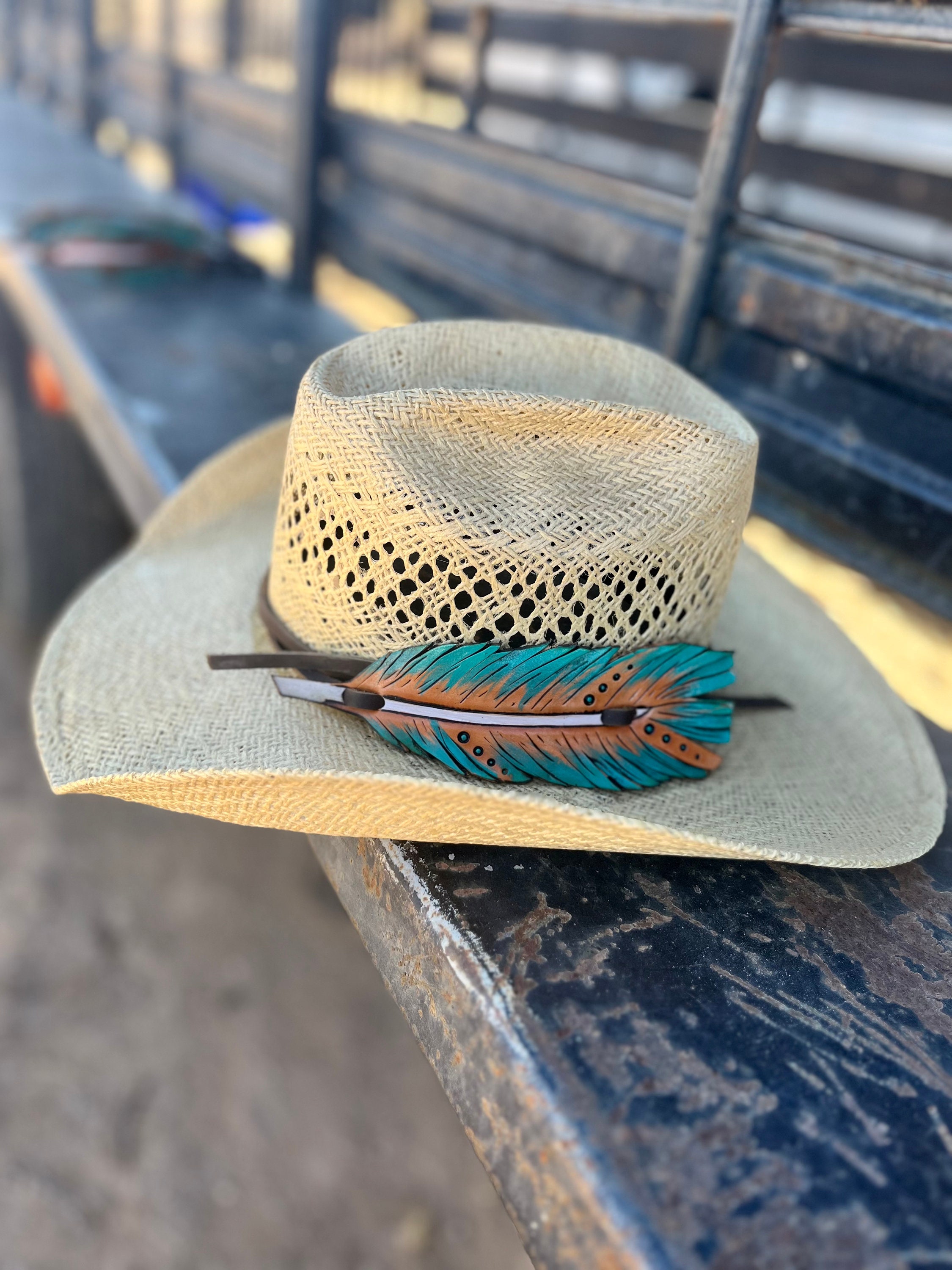 Leather Feather Hat Bands - Etsy
