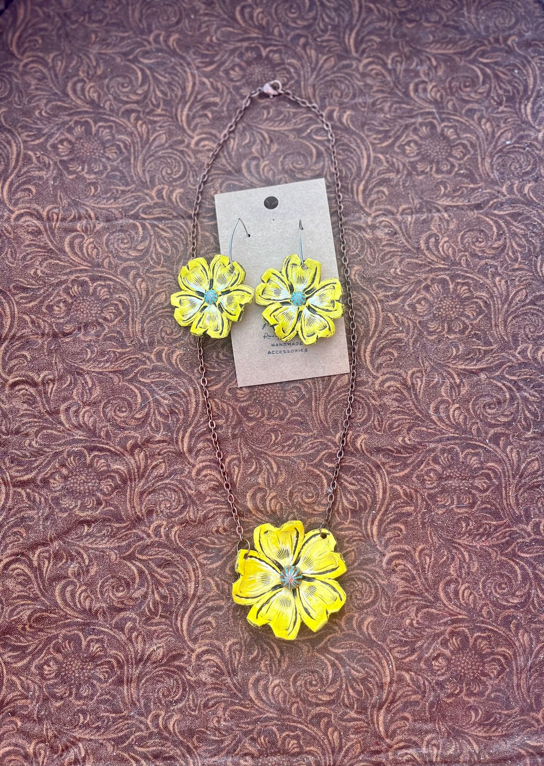 Tooled Flower Set - Etsy