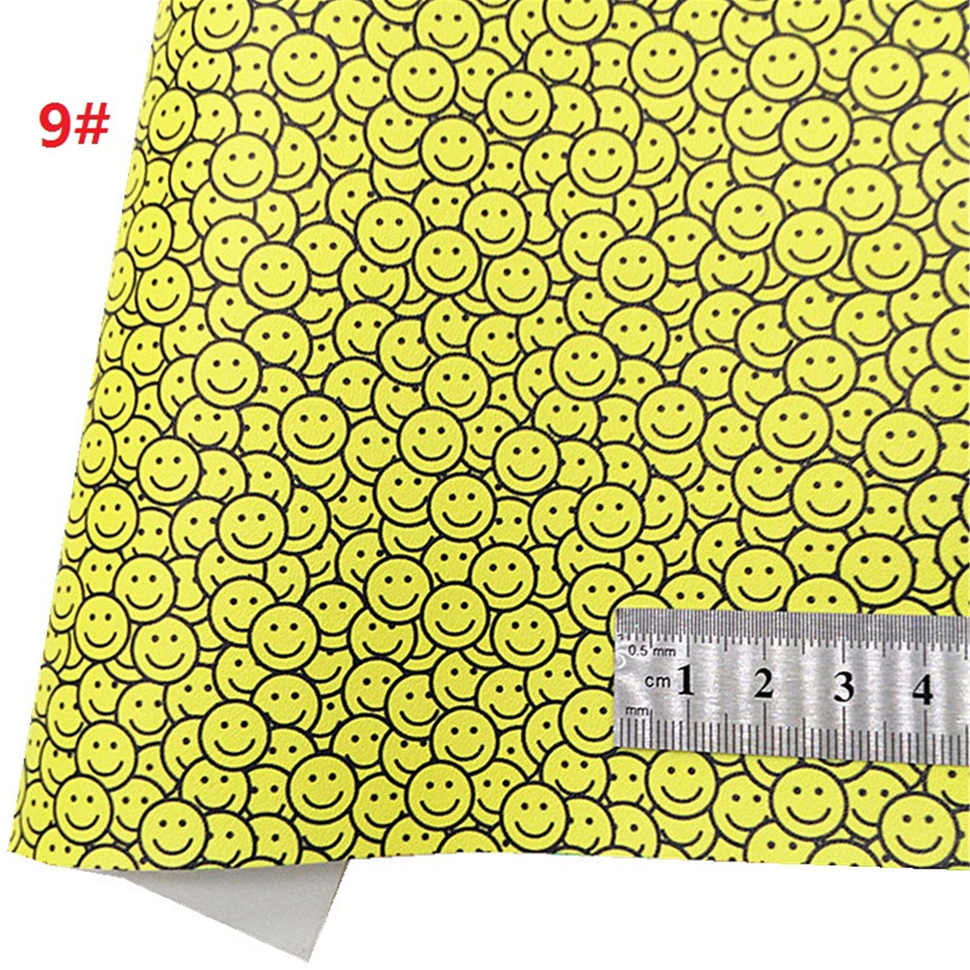 Smiley Face Faux Leather Sheets Synthetic Leather Fabric - Etsy
