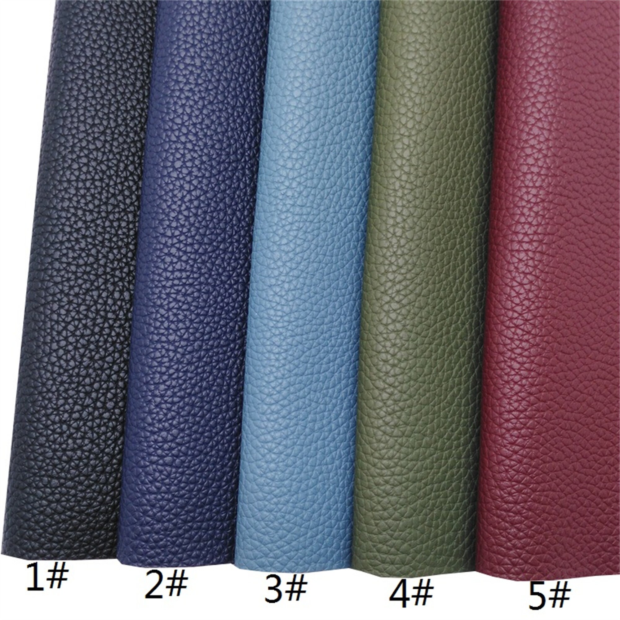 Litchi Faux Leather Fabric: Metallic Synthetic Leather Sheet, Felt ...