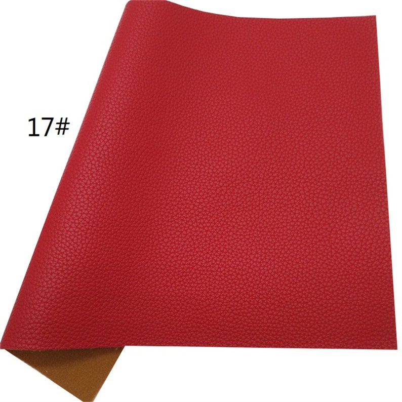 Litchi Faux Leather Fabric: Metallic Synthetic Leather Sheet, Felt ...