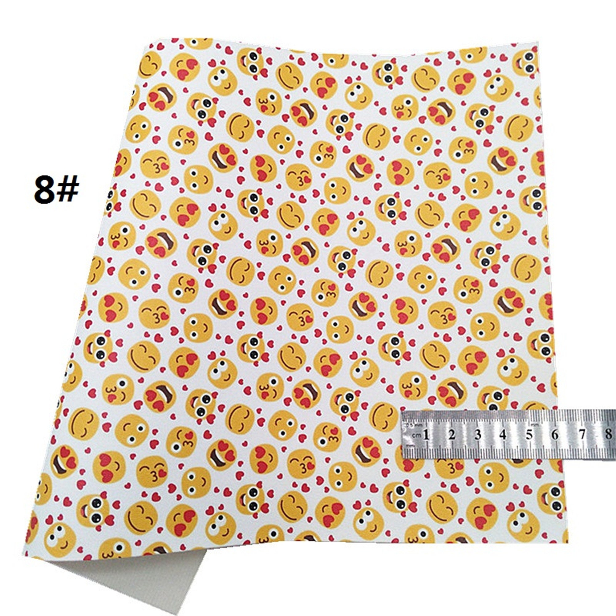 Smiley Face Faux Leather Sheets Synthetic Leather Fabric - Etsy