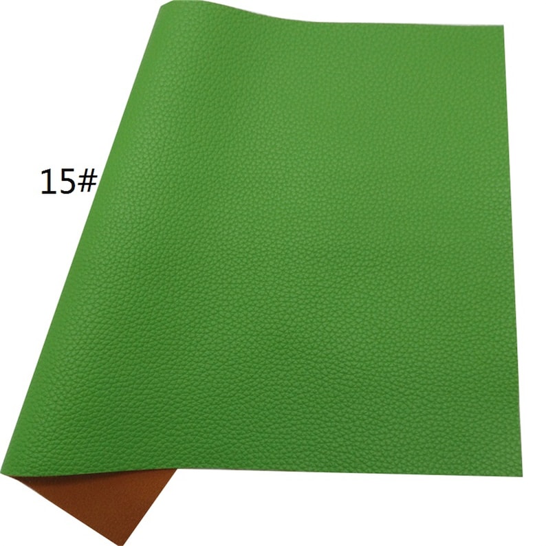 Litchi Faux Leather Fabric: Metallic Synthetic Leather Sheet, Felt ...