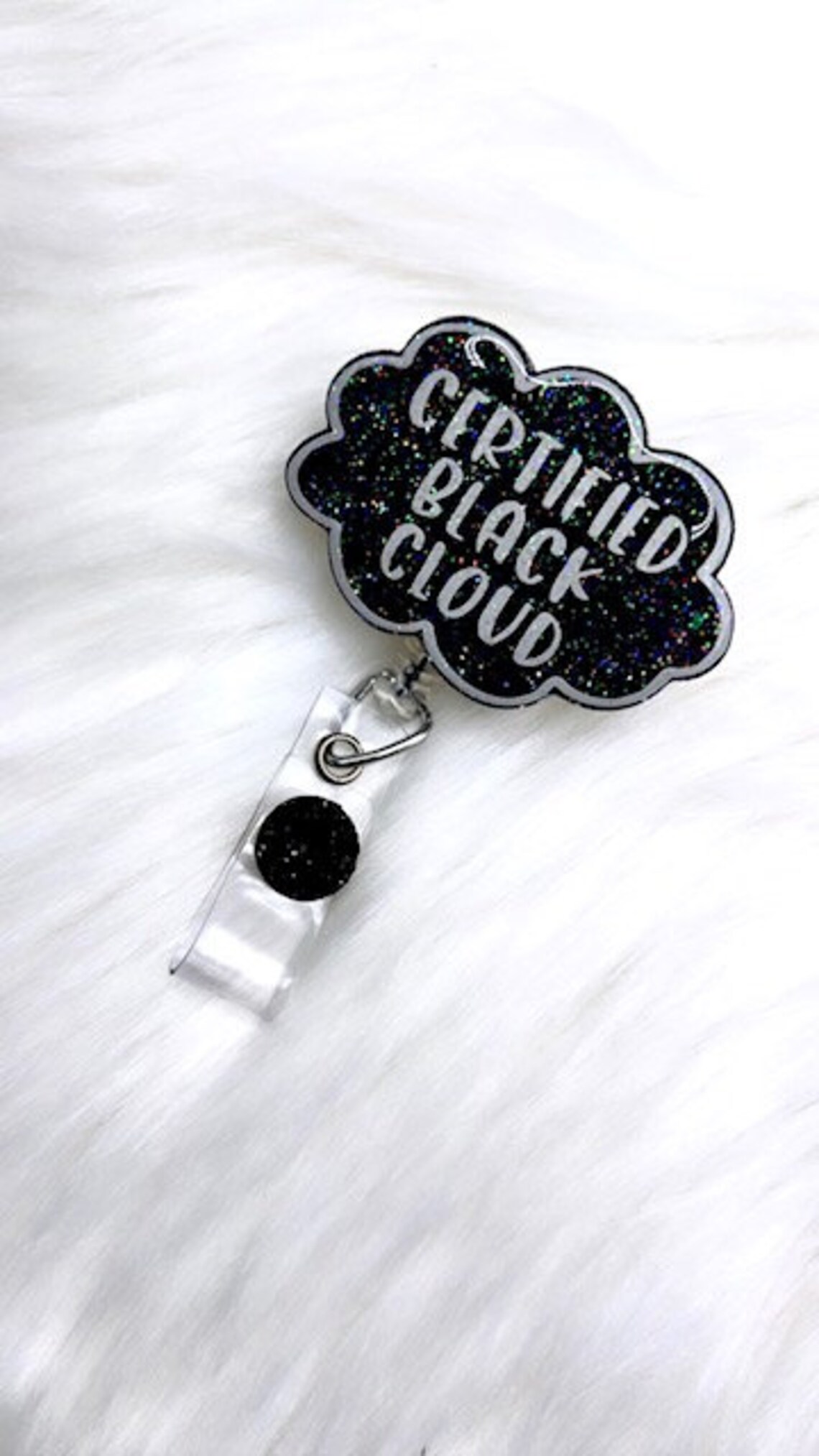 Certified Black Cloud Badge Reel Badge Reel Nurse Badge - Etsy