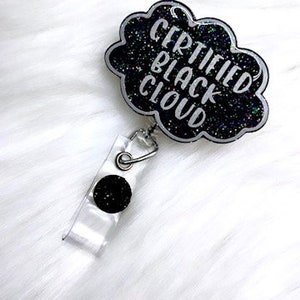 Certified Black Cloud Badge Reel Badge Reel Nurse Badge - Etsy