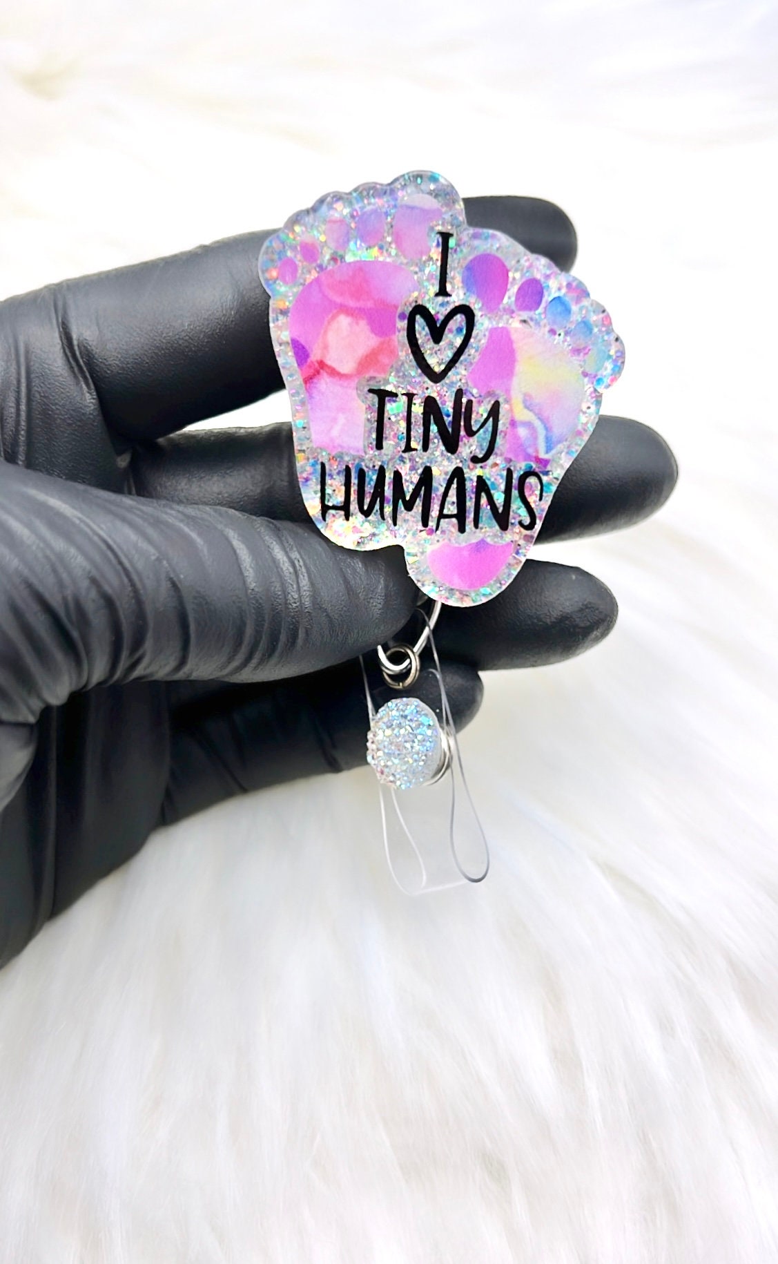 I Love Tiny Humans Badge Reel NICU Badge Reel L&D Badge - Etsy