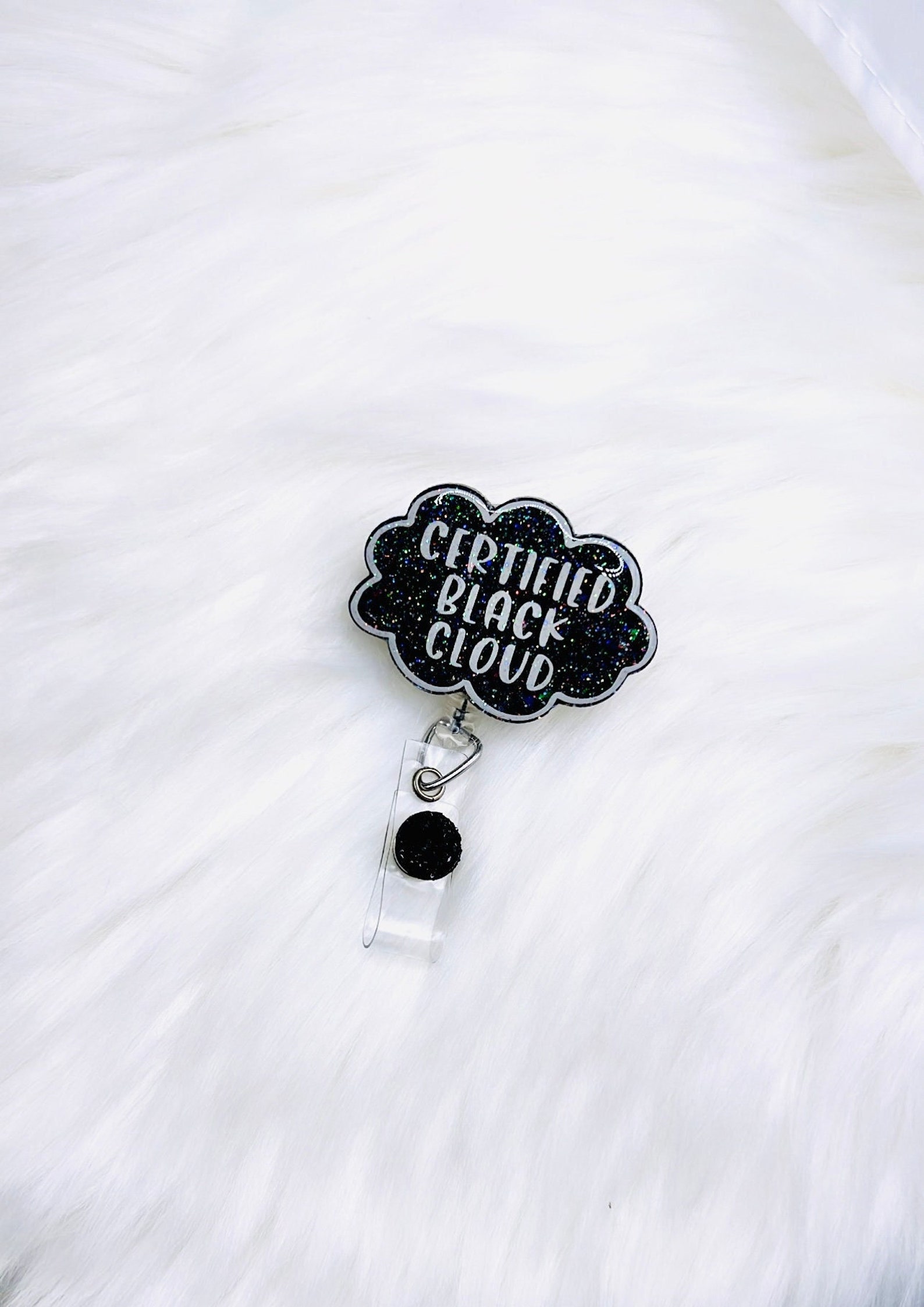 Certified Black Cloud Badge Reel Badge Reel Nurse Badge - Etsy