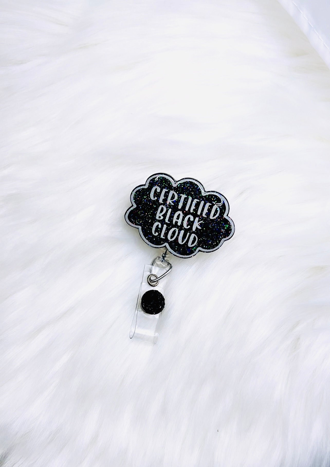 Certified Black Cloud Badge Reel Badge Reel Nurse Badge - Etsy