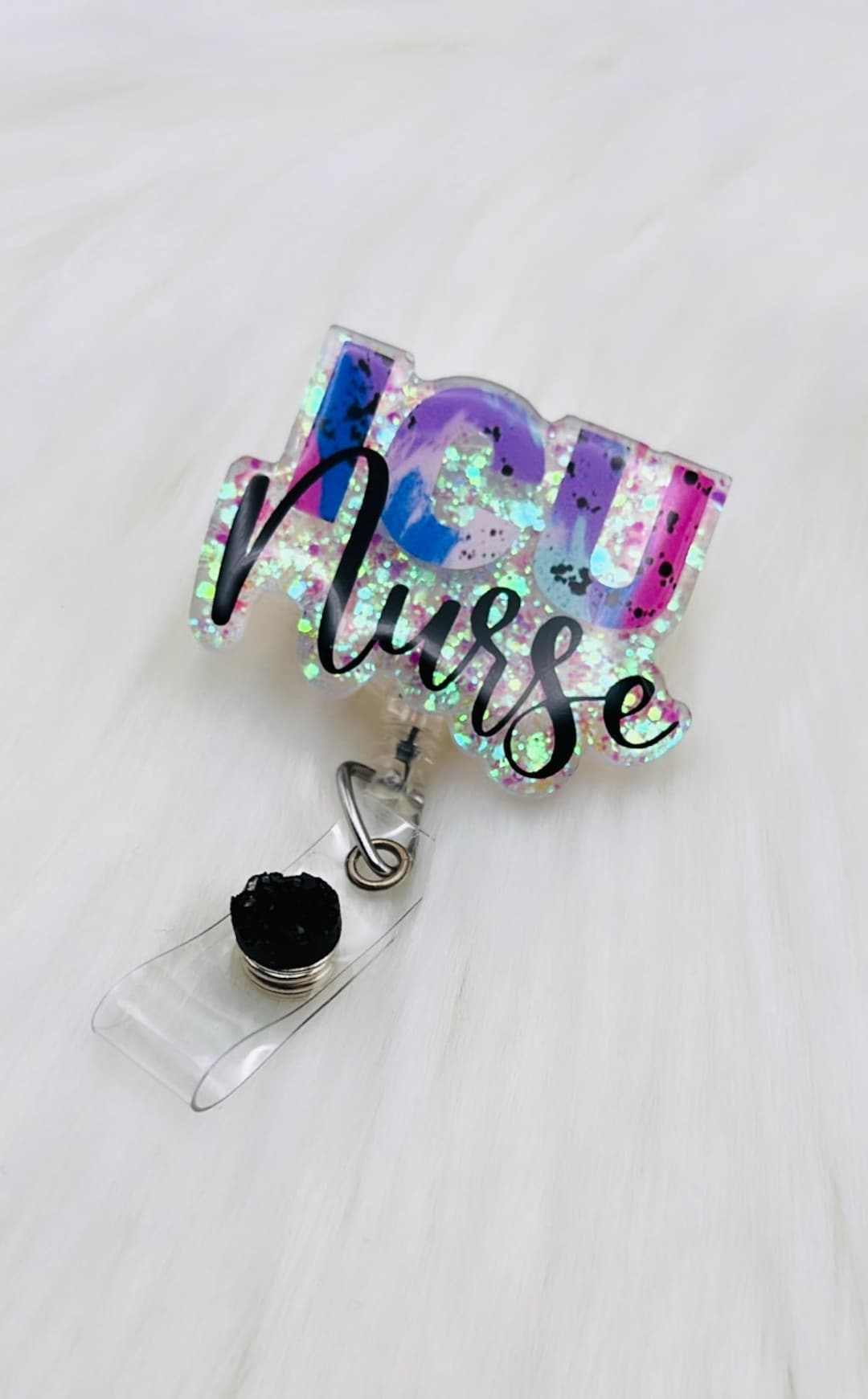 ICU Nurse Badge Reel ICU Badge Reel Nurse Badge Reel Badge - Etsy