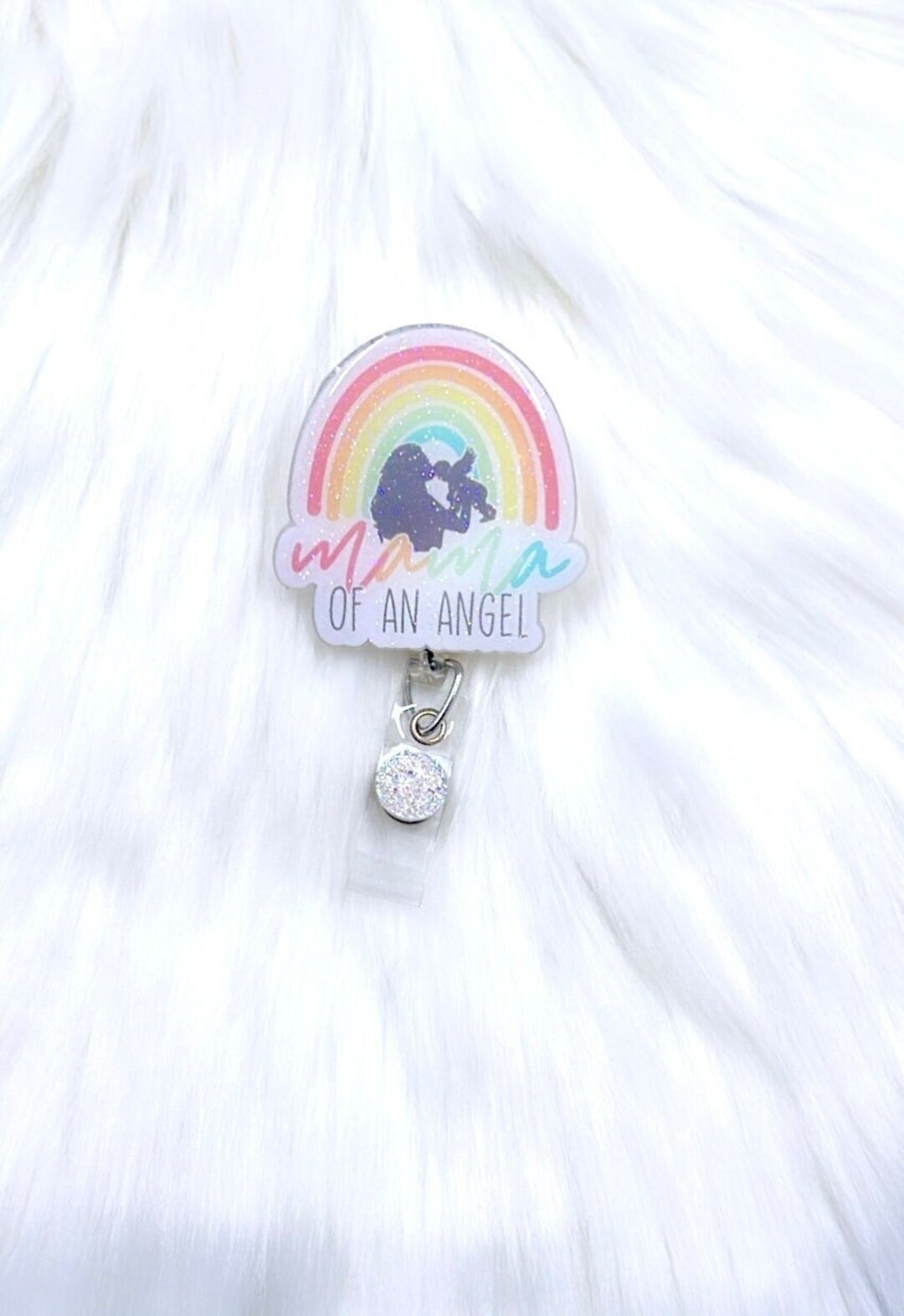 Angel Mom Badge Reel, Infant Loss Badge Reel, Pregnancy Loss Badge Reel ...