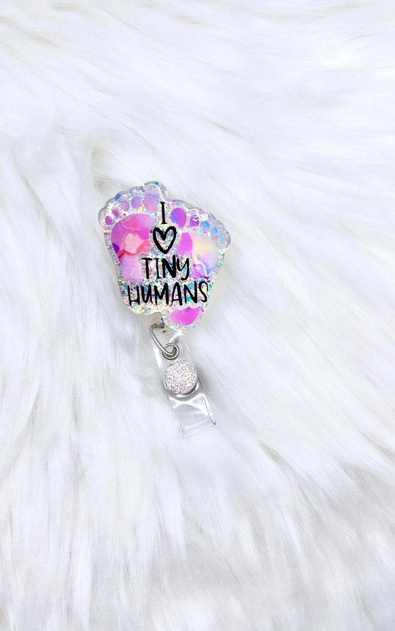 I Love Tiny Humans Badge Reel NICU Badge Reel L&D Badge - Etsy