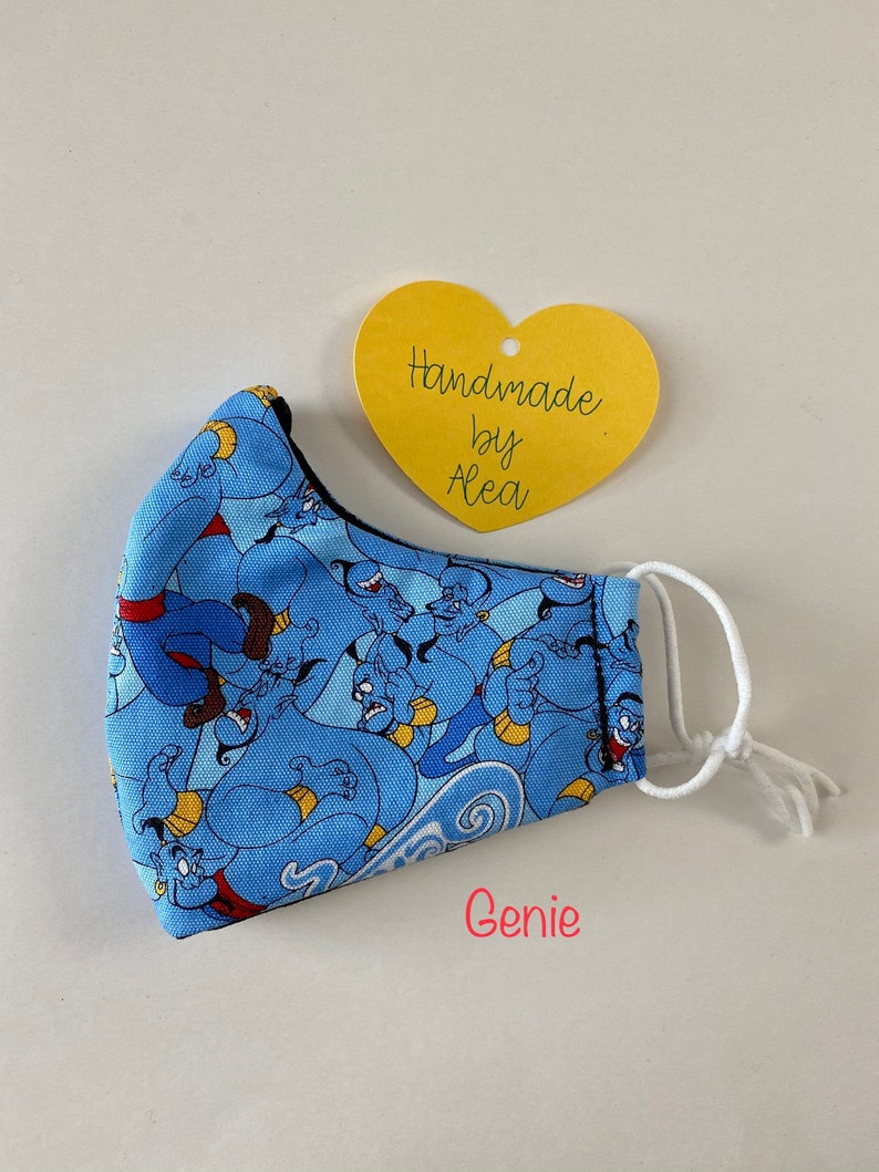 Disney Aladdin and Genie Three-layer Face Mask With Filter - Etsy