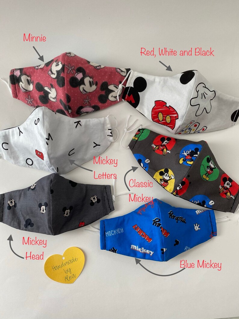 Disney Mickey and Minnie Mouse Face Mask Three-layer - Etsy