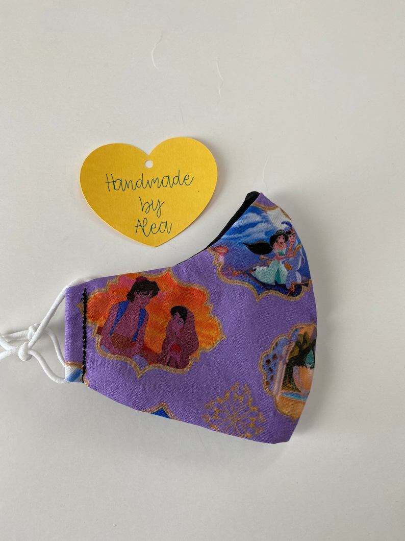 Disney Aladdin and Genie Three-layer Face Mask With Filter - Etsy