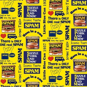 Spam Can Hawaiian Design - Three-layer Washable and Reusable Face Mask ...
