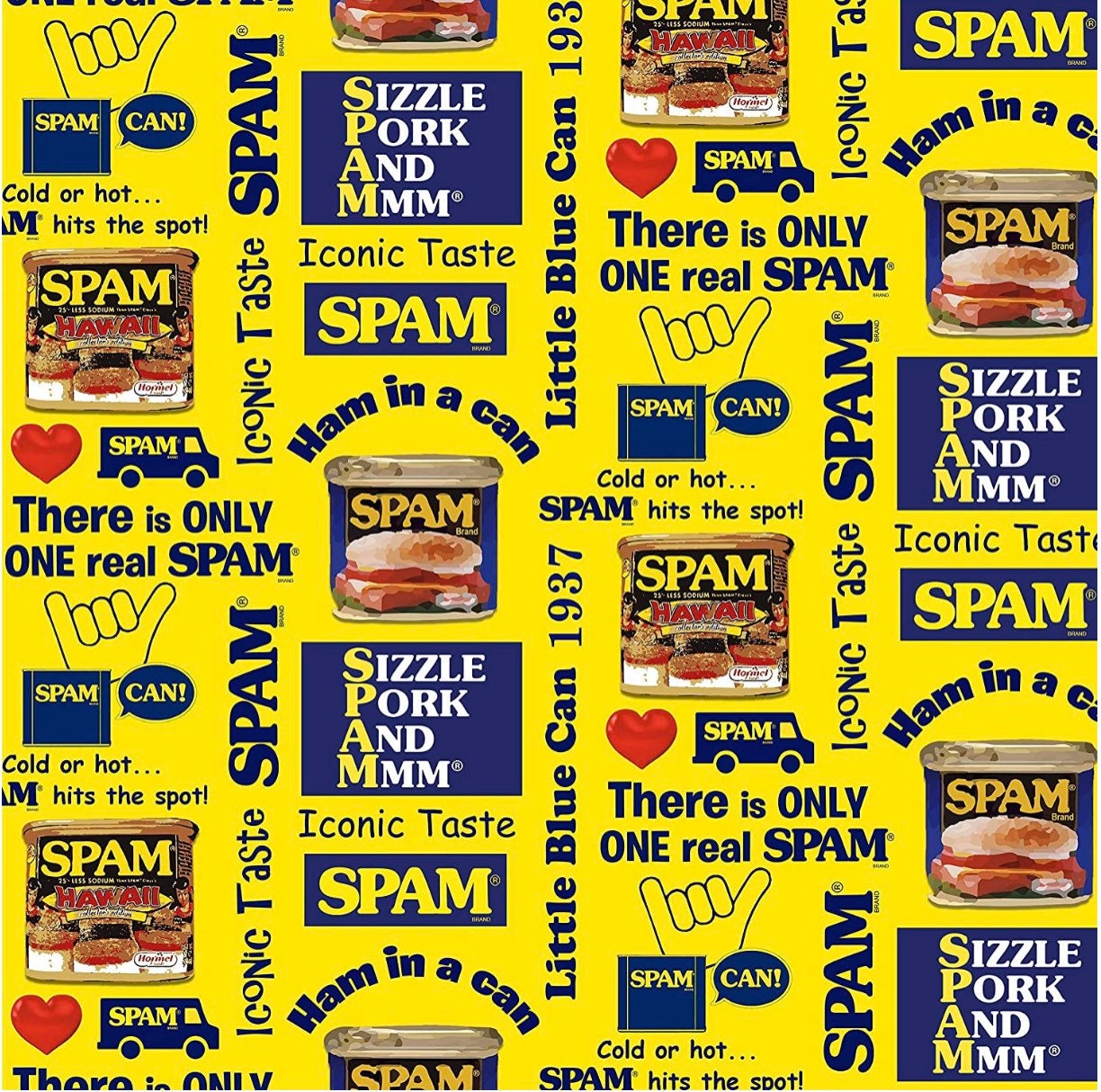 Spam Can Hawaiian Design Three-layer Washable and Reusable - Etsy