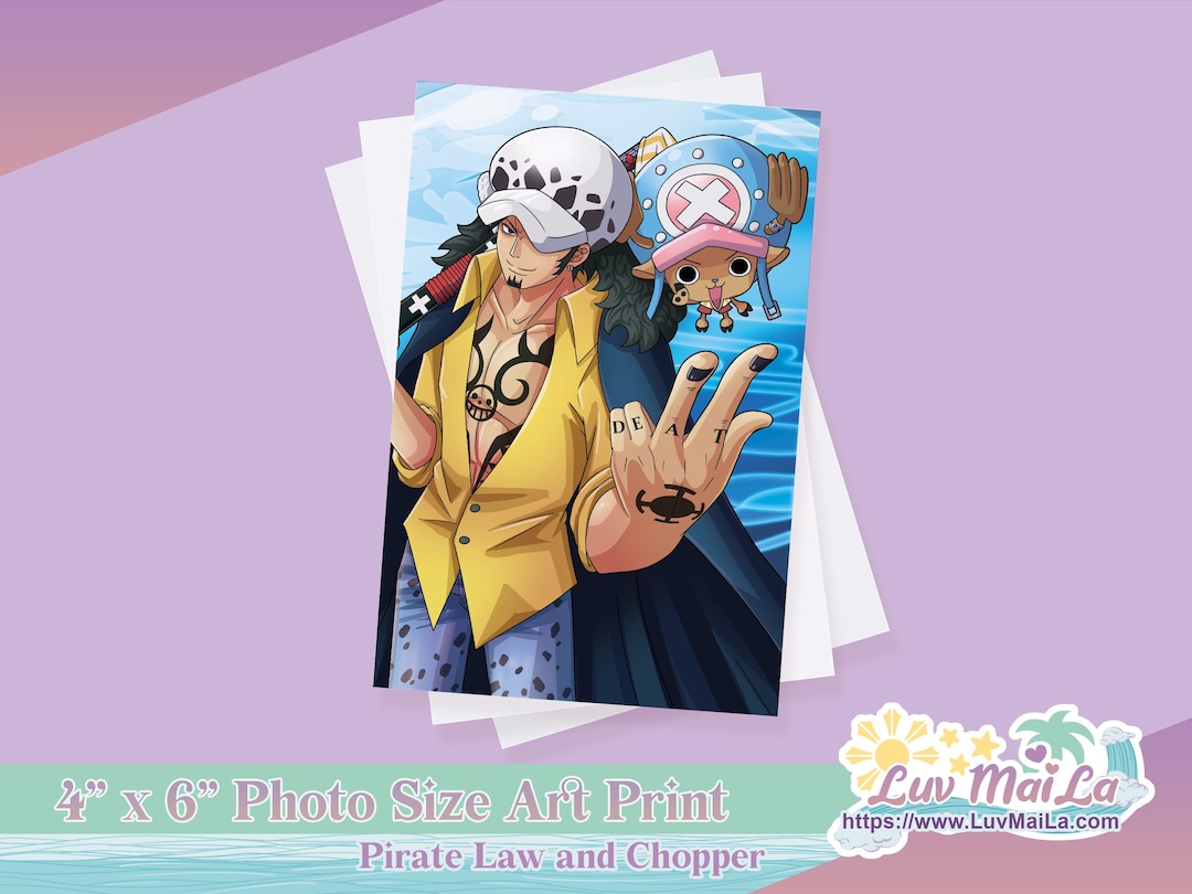 Anime Pirate Law & Chopper Reindeer Poster: Original Fan Art - Etsy