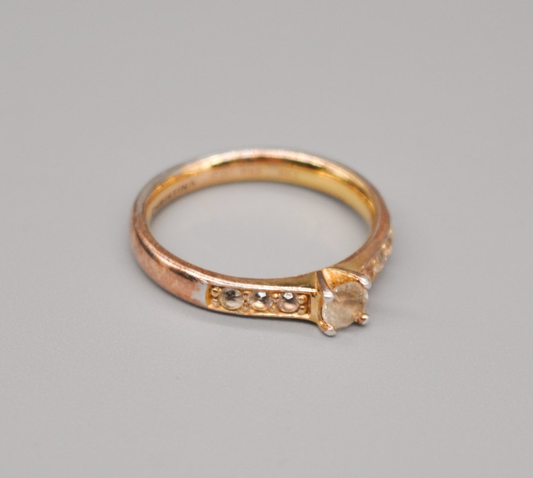 Christina CDL Danish Gold Plated 925 Sterling Silver Ring. Size: 17 Mm ...