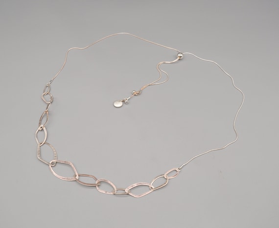 Dansk Smykkekunst Danish Long Silver Tone Metal Neckl… - Gem