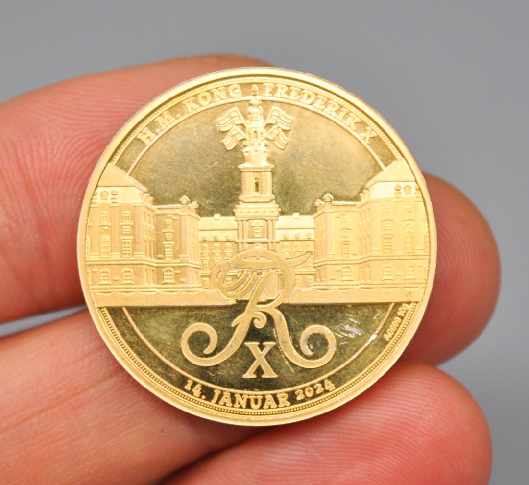 Danish Gold Plated 999 Silver Anniversary Medal, Token. - Etsy