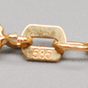 Vintage 14K (585) Gold Necklace Chain. Length 55 Cm / 21.6 Inch. - Etsy