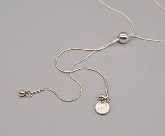 Dansk Smykkekunst Danish Long Silver Tone Metal Neckl… - Gem