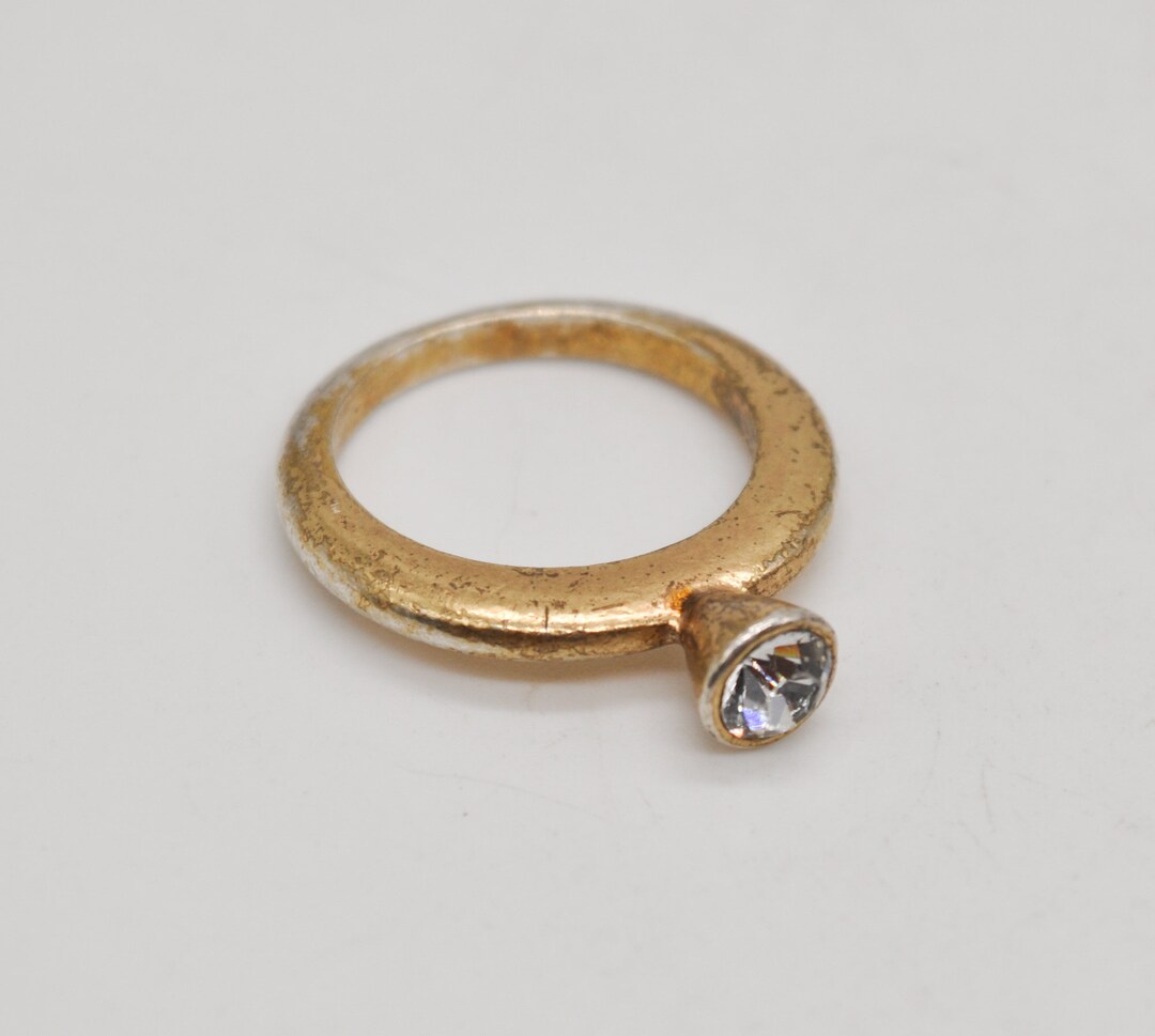PILGRIM Danish Gold Tone Metal Ring. Size 18 Mm / US 8. - Etsy