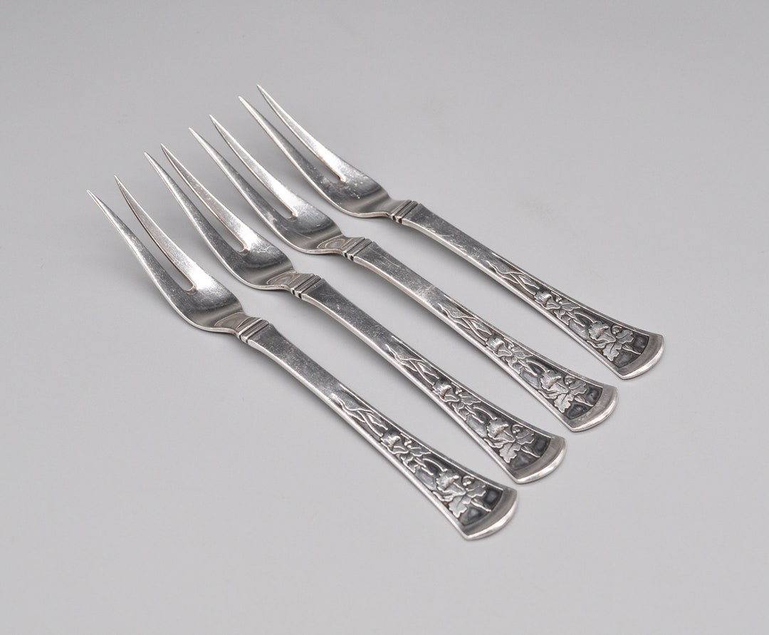 Johannes Siggaard Vintage 1950 Danish Sterling Silver Lemon Forks. Set ...