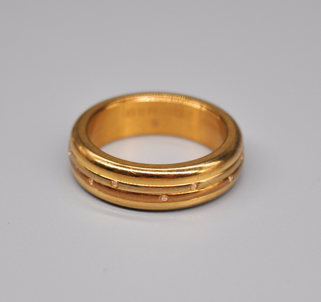 BERING Danish Interchangeable Gold Tone Metal Ring. Size 18.5 Mm / US 8 ...