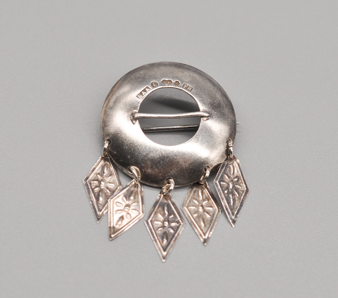 Vintage 1932 Sweden Sterling Silver Fibula Ethnic Charm Brooch. - Etsy