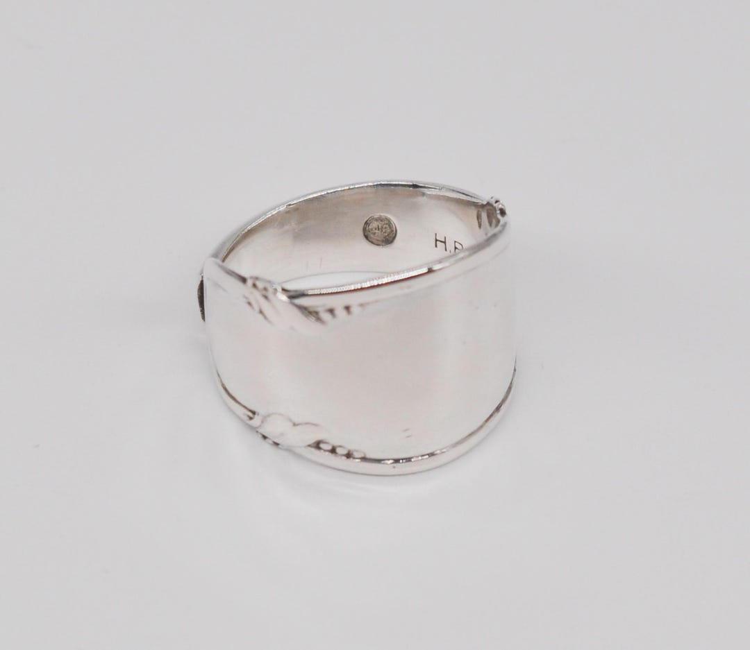 H.P. Jacobsen Vintage 1926 Danish Solid Silver Handmade Spoon Ring ...