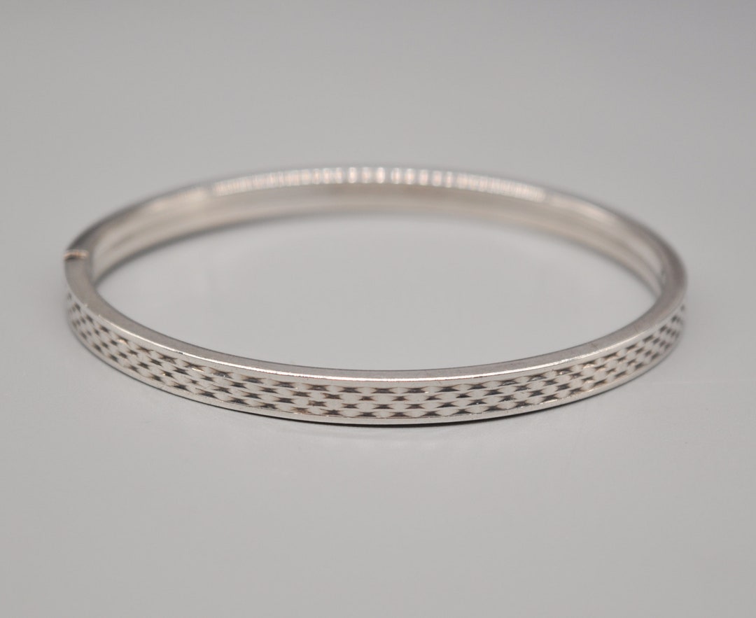 Hugo Grün Vintage Danish 830 Silver Oval Bangle Bracelet. - Etsy