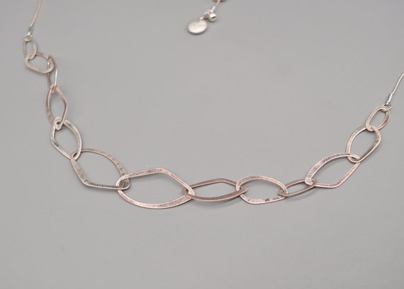 Dansk Smykkekunst Danish Long Silver Tone Metal Neckl… - Gem