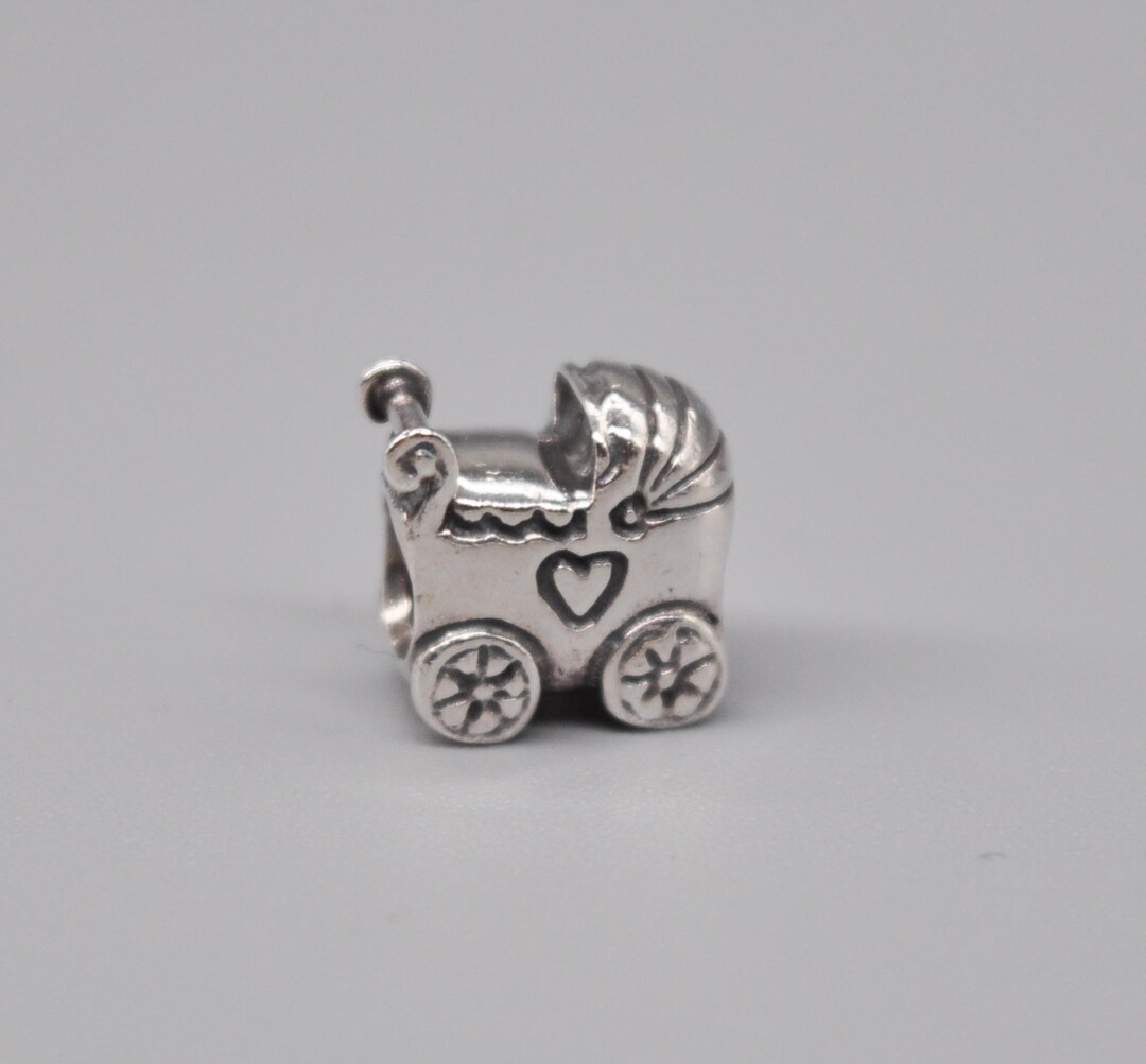 PANDORA 790346 Pre-owned Retired 925 Sterling Silver Baby Carriage Bead ...