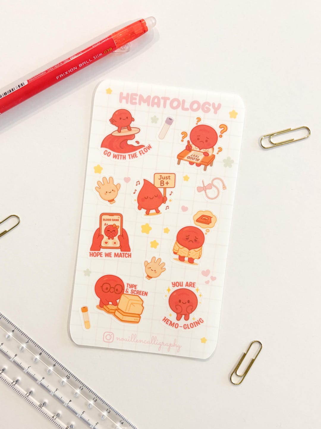 Hematology Stickers | Kawaii Planner Stickers, Med School, Nursing - Etsy