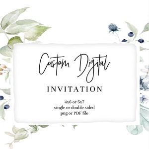 Custom Digital Party Invitation, Custom Design, Custom Made Invitation ...