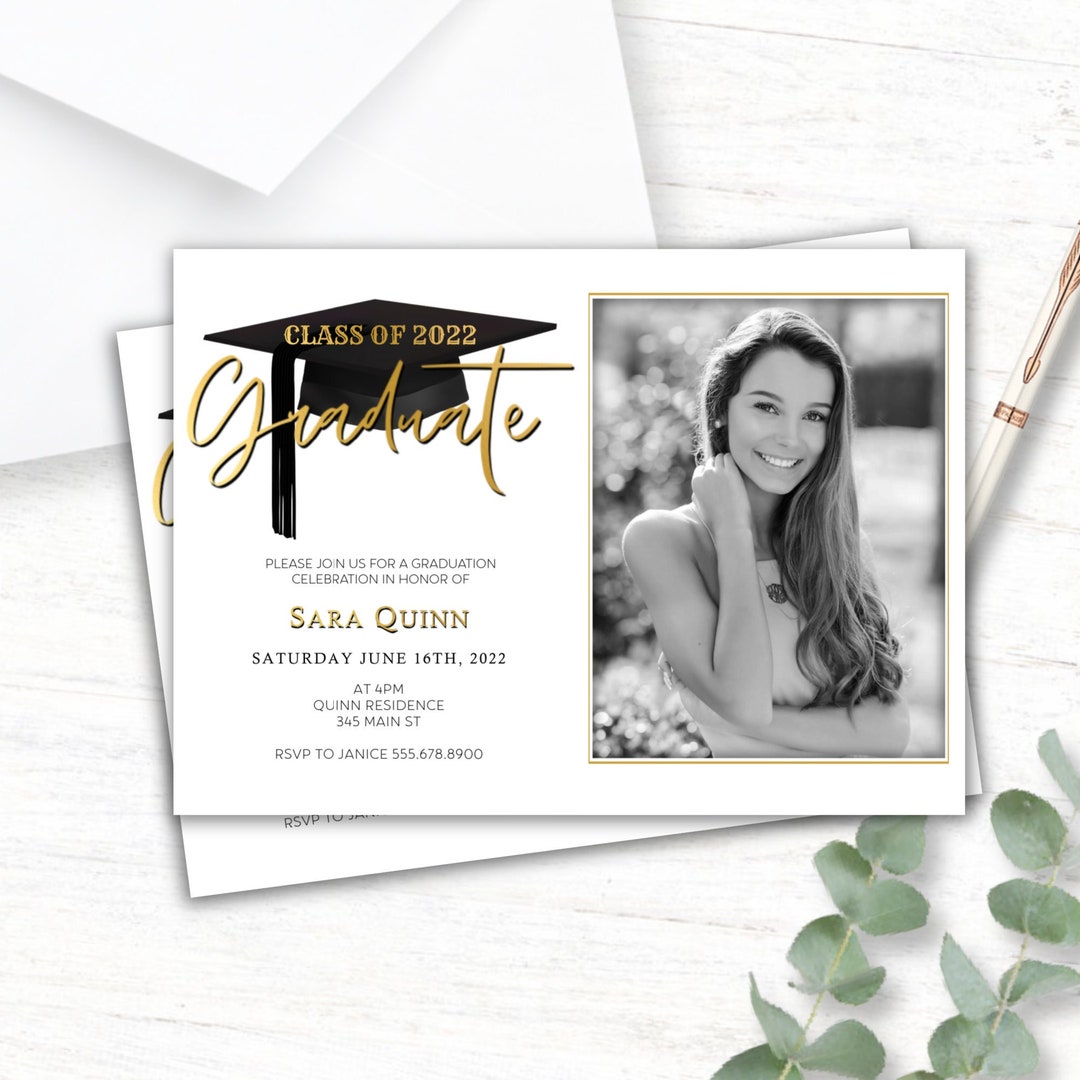 Graduation Invitation 2022, Graduation Announcement, Graduation ...