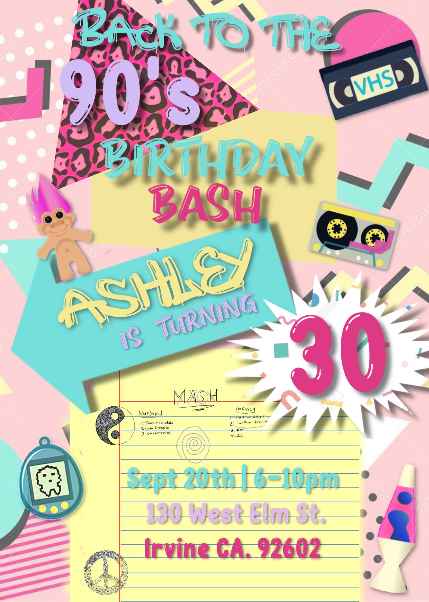 90s Invitation 90s Party Invitation 90s Birthday Party - Etsy