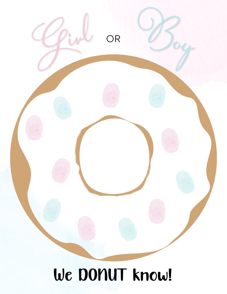 Donut Gender Reveal Invitation Digital Gender Reveal | Etsy