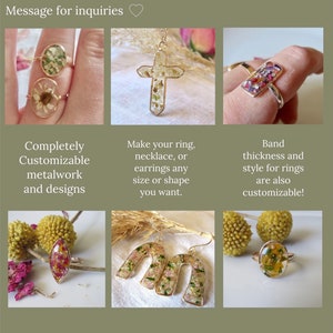 14K GOLD FILLED Oval. Wedding Flower Preservation Ring, Bouquet ...