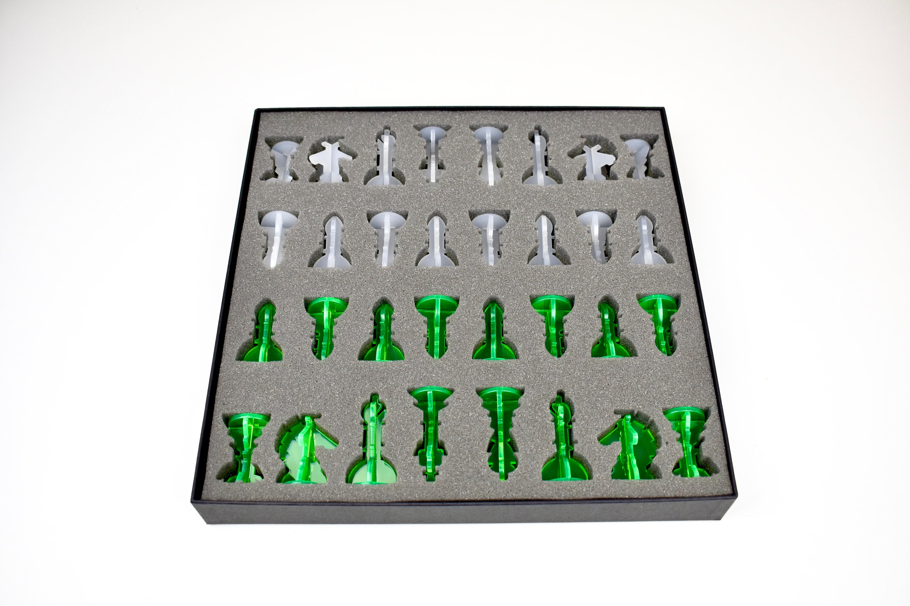 Neon Green/white Acrylic Chess Set Contemporary Home Decor - Etsy